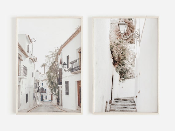 Greek Architecture Print Set Santorini Wall Art Greece - Etsy