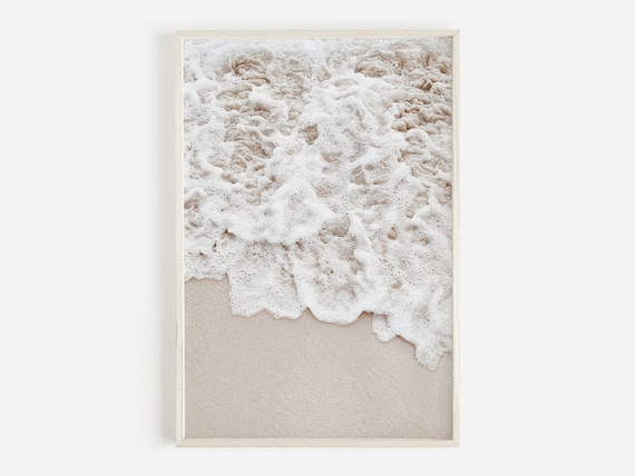Coastal Wall Art Neutral Ocean Waves Boho Coastal Art Beach | Etsy