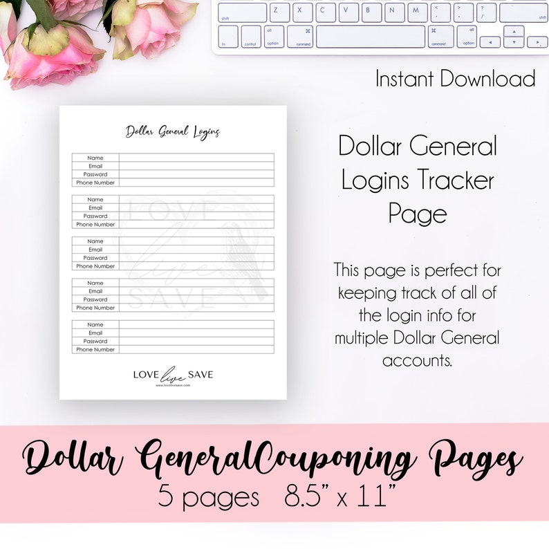 Dollar General Couponing Planner Printables - Etsy