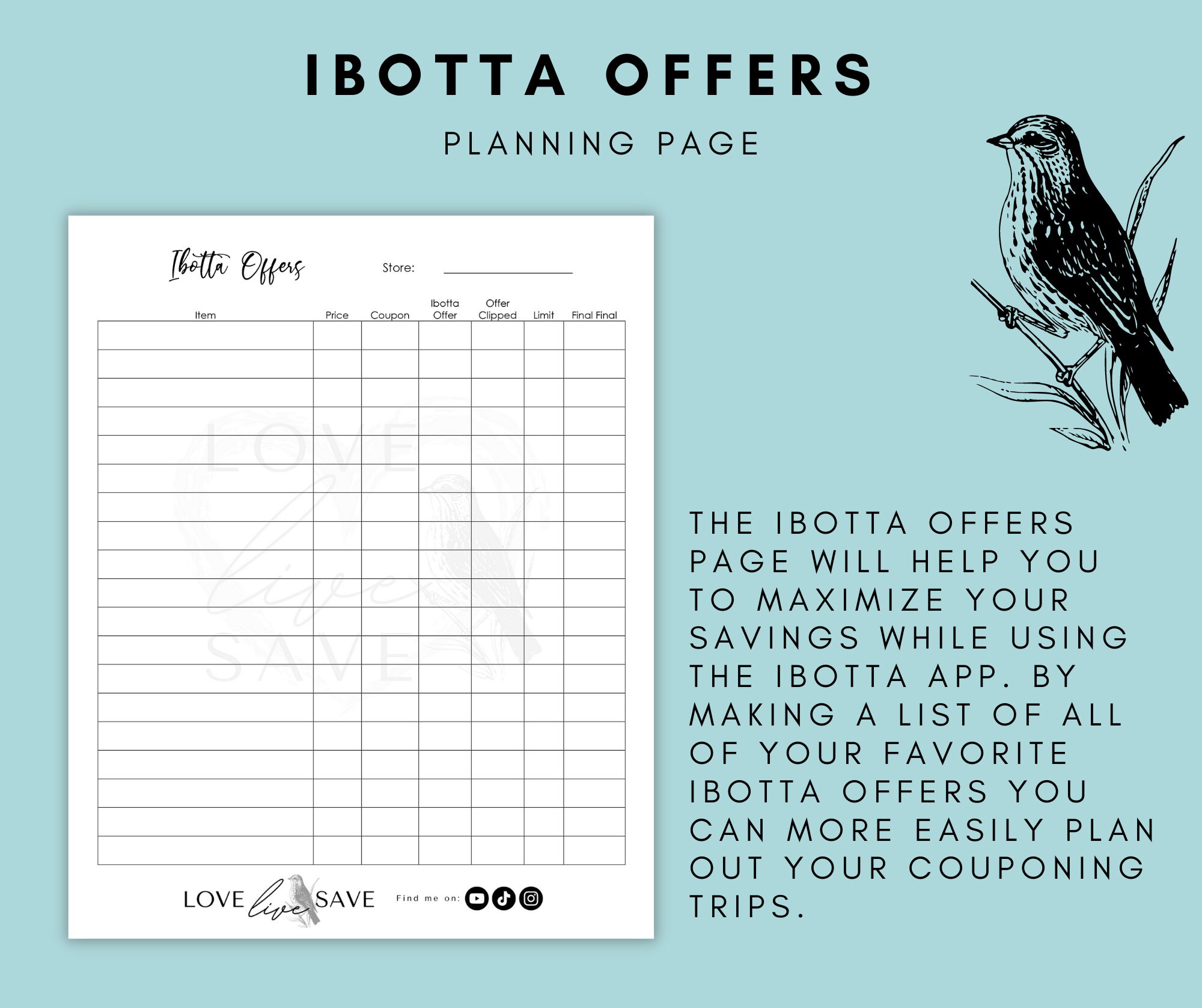 Couponing Planner Printable Set - Etsy