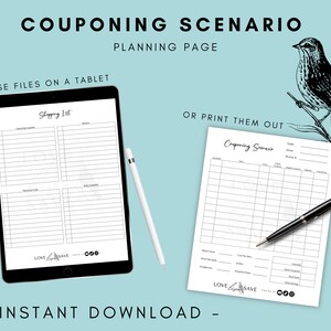 Couponing Planner Printable Set - Etsy