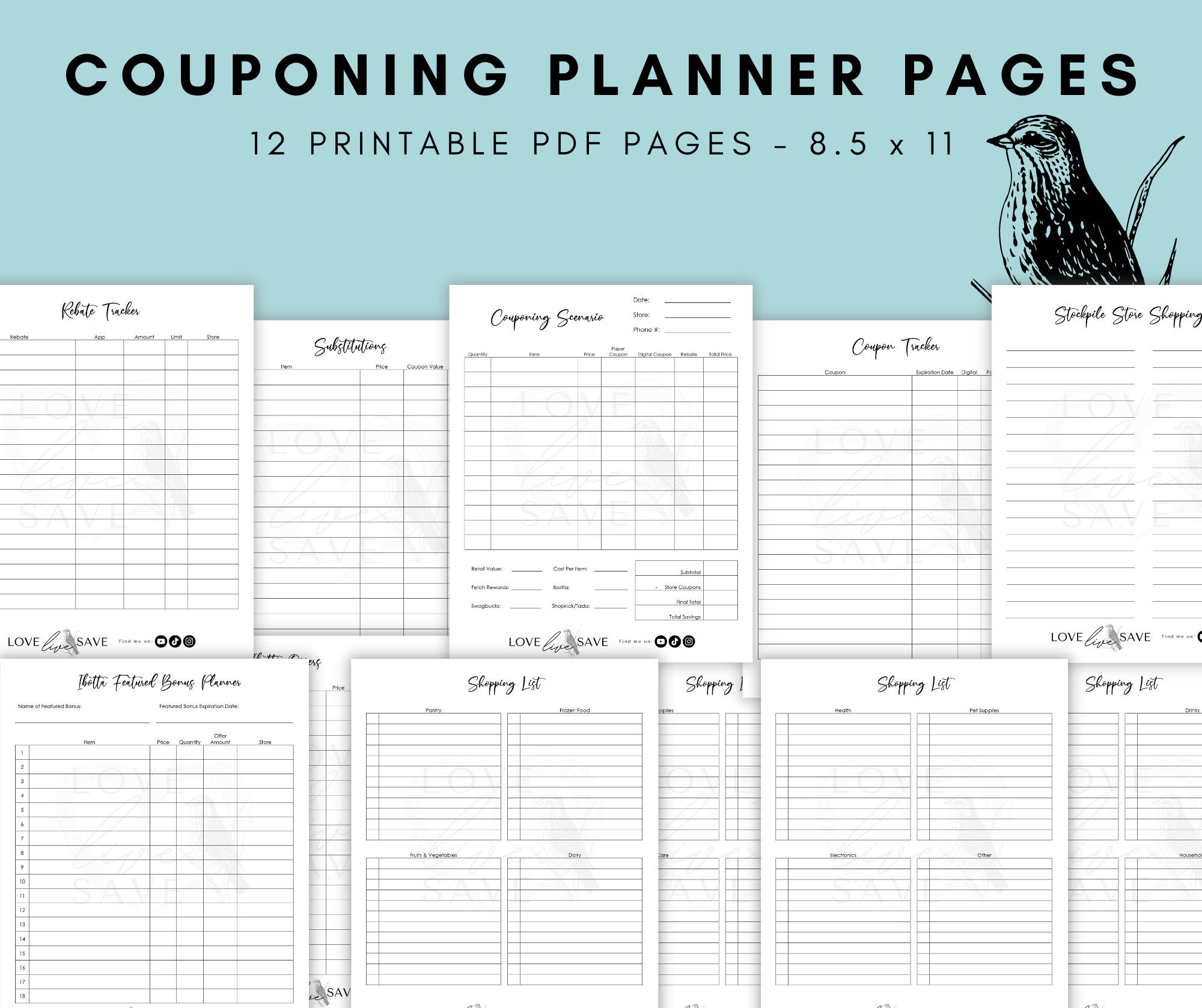 Couponing Planner Printable Set - Etsy