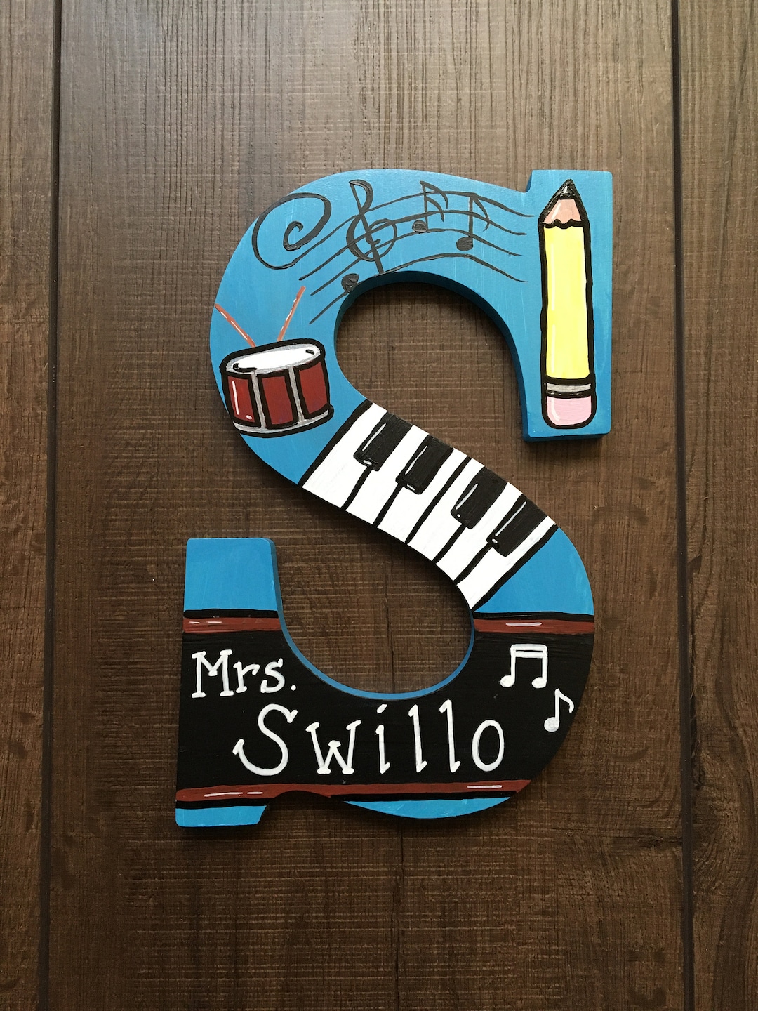 Music Sign Painted Letter - Etsy