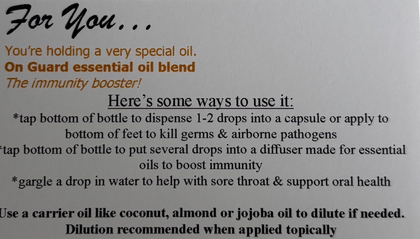 Essential Oil Samples (doterra) - Etsy