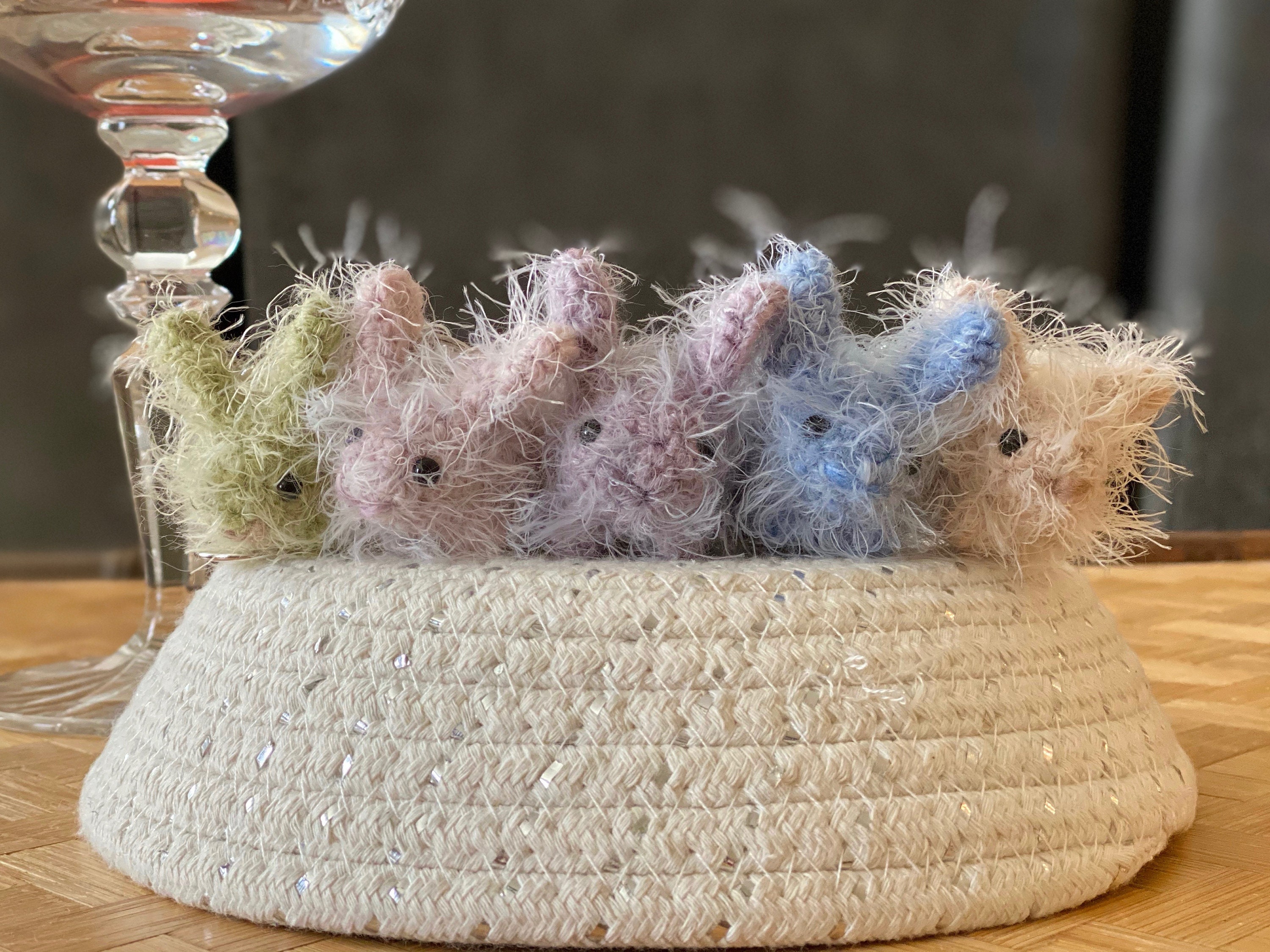 Fuzzy Bunny Keychains: Handmade Crochet Bunny Rabbit Small | Etsy