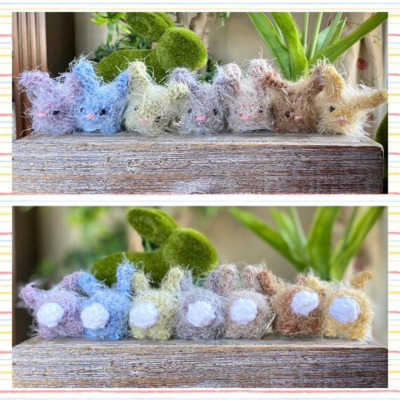 Fuzzy Bunny Keychains: Handmade Crochet Rabbit Bag Flair | Etsy