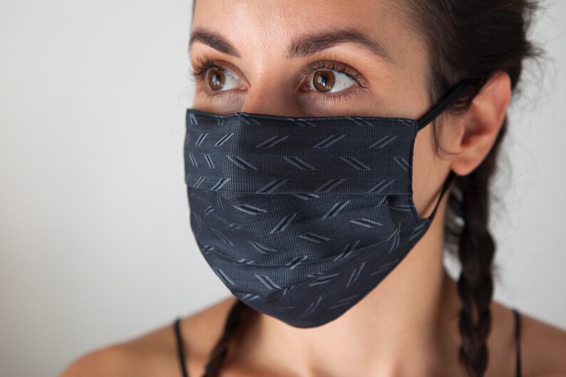 Charcoal Black Face Mask Lightweight Office Face Mask Cotton Breathable ...