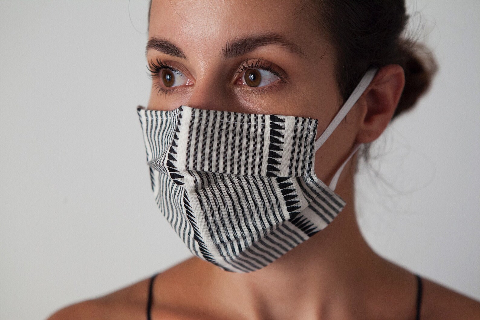 Lightweight Linen Striped Face Mask Preppy Washable - Etsy