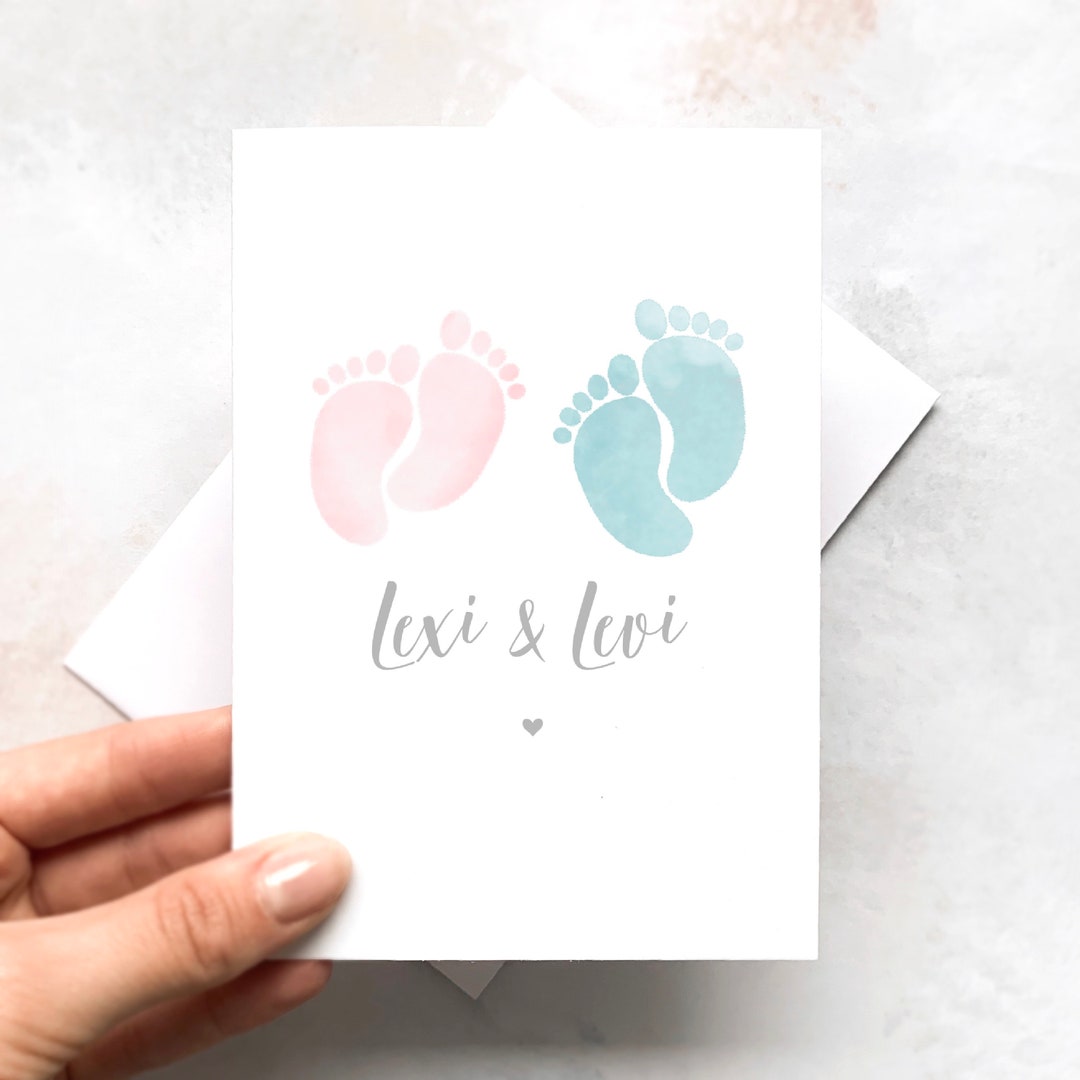 Personalised TWIN Card Twins Card for Twins Boys Twins - Etsy UK