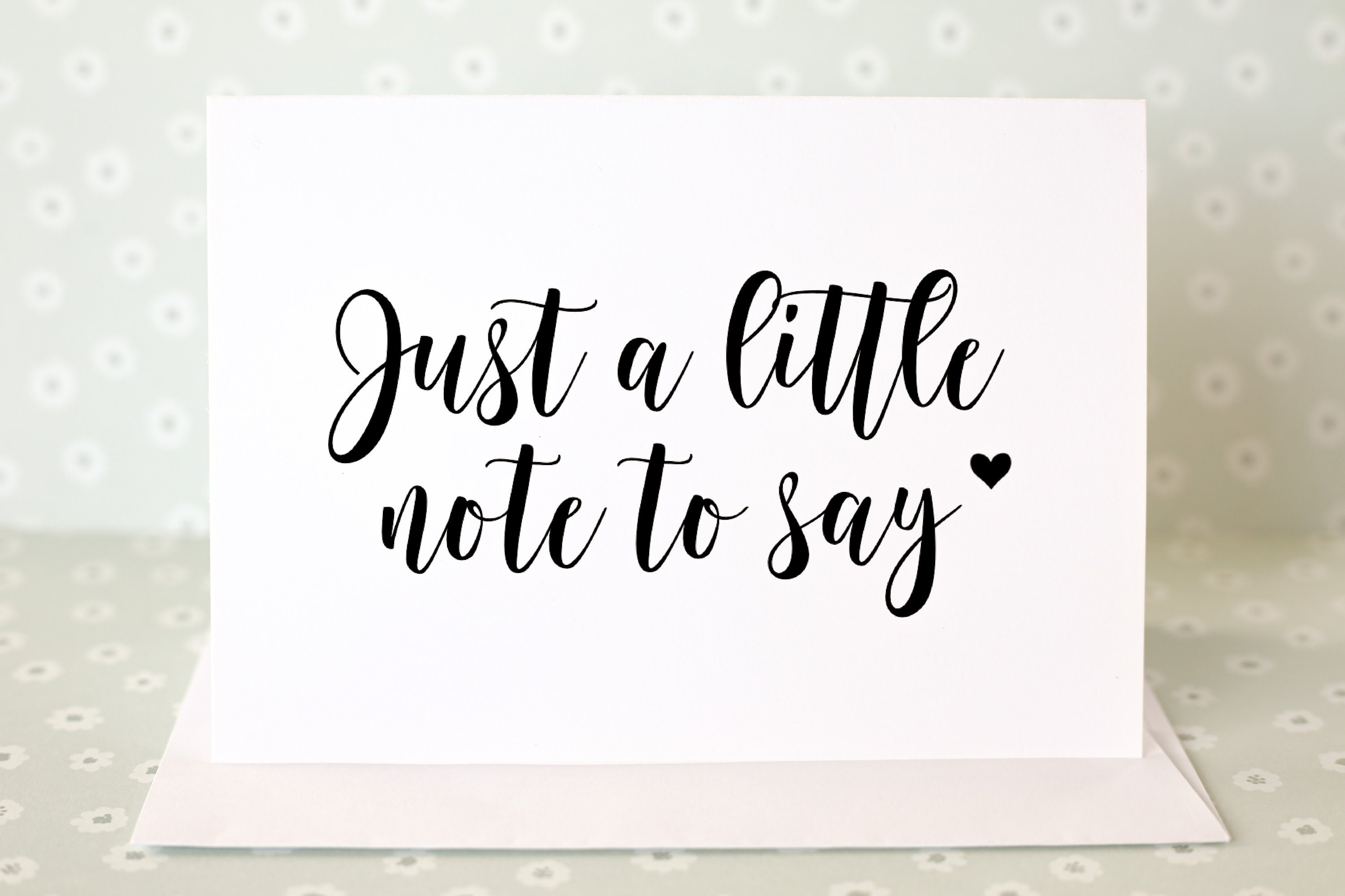 Just a Little Note to Say Encouragement Card Support Card - Etsy UK