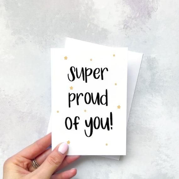 Super Proud of You Encouragement Card Support Card | Etsy