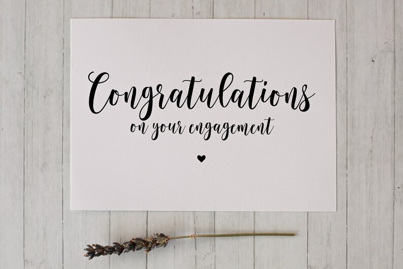 On Your Engagement Congratulations Congrats - Etsy UK