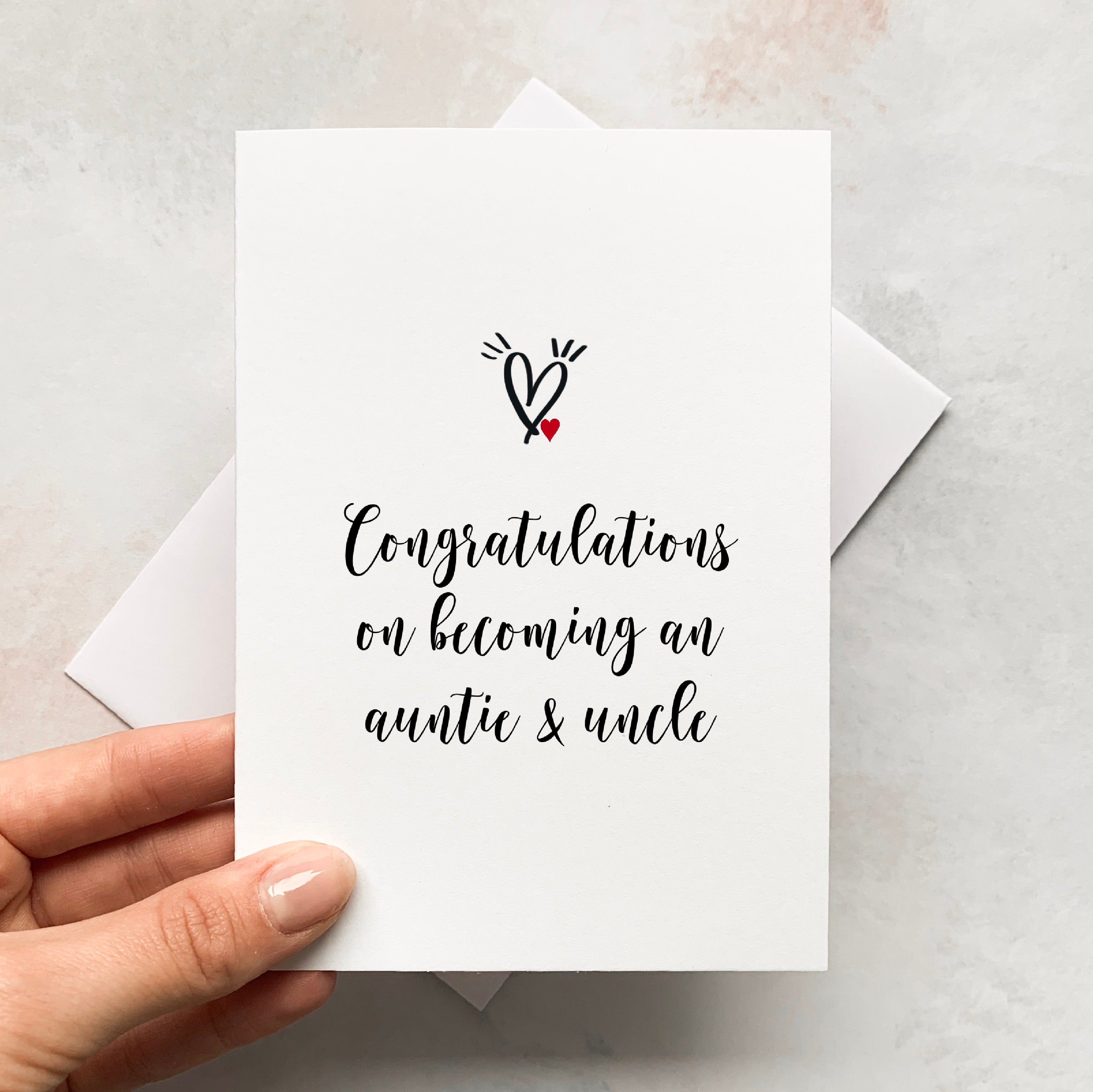 Congratulations Auntie/uncle/great Aunt/great Uncle New - Etsy UK
