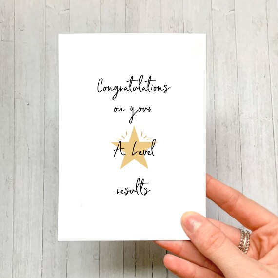 Congratulations on Your GCSE/A Level Results AS Level Result - Etsy
