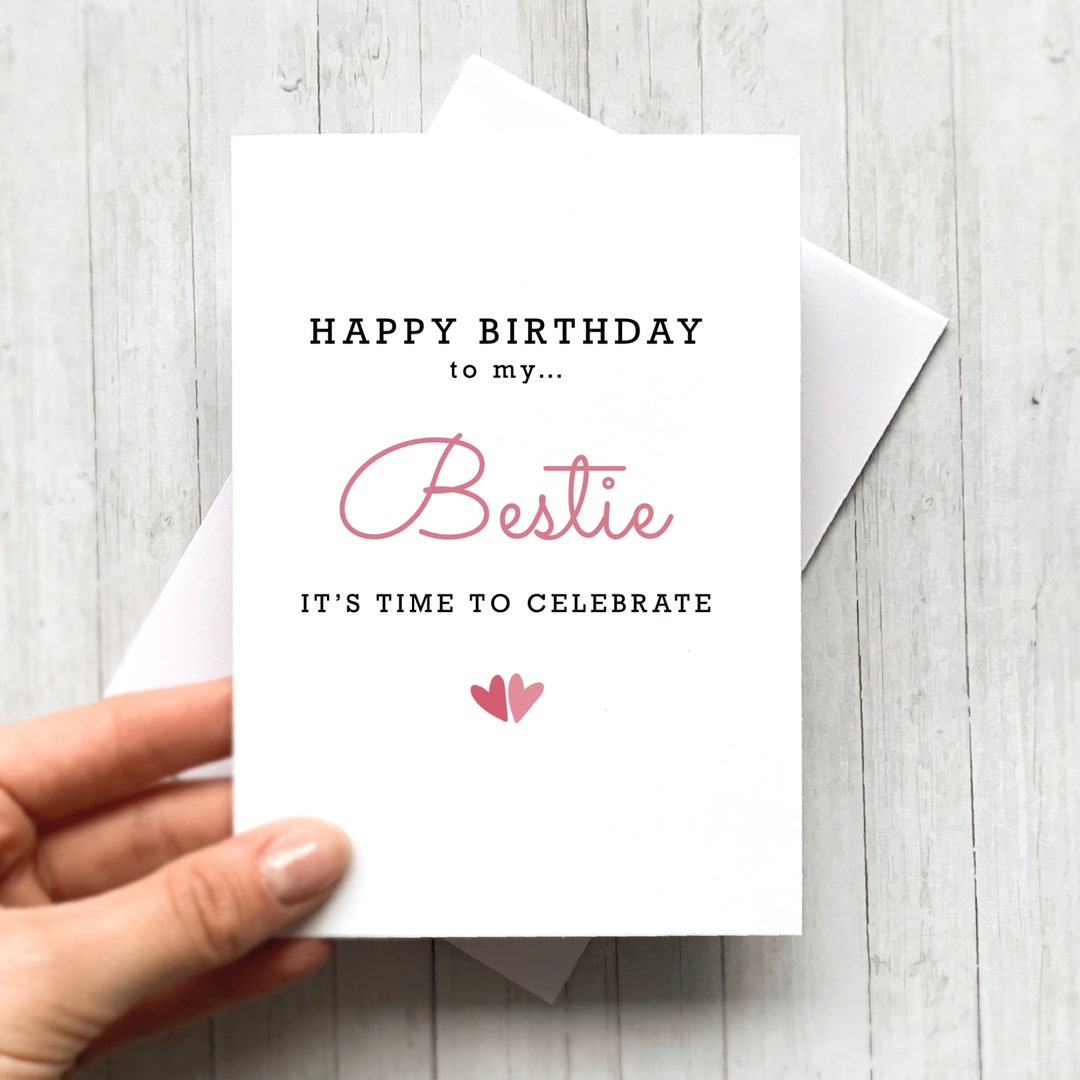 Bestie Birthday Card Birthday Card for Best Friend - Etsy