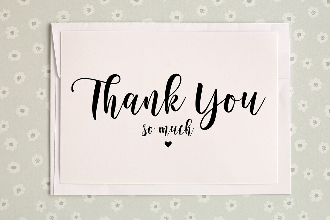 Thank You Cards Thank You so Much Thanks a Bunch - Etsy UK