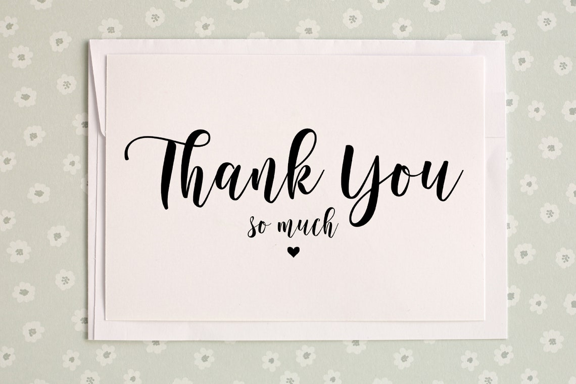 Thank You Cards Thank You so Much Thanks a Bunch - Etsy UK