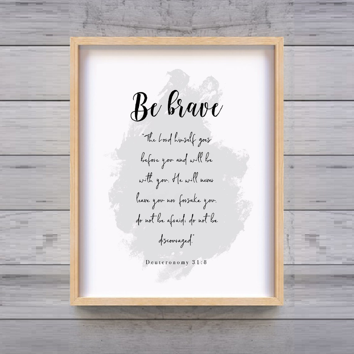 Be Brave Bible Verse Wall Art Nursery Wall Art Nursery - Etsy UK