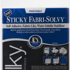 Sticky Fabri Solvy Printable Sheets 12ct 8-1/2in X 11in #457-02 - Etsy
