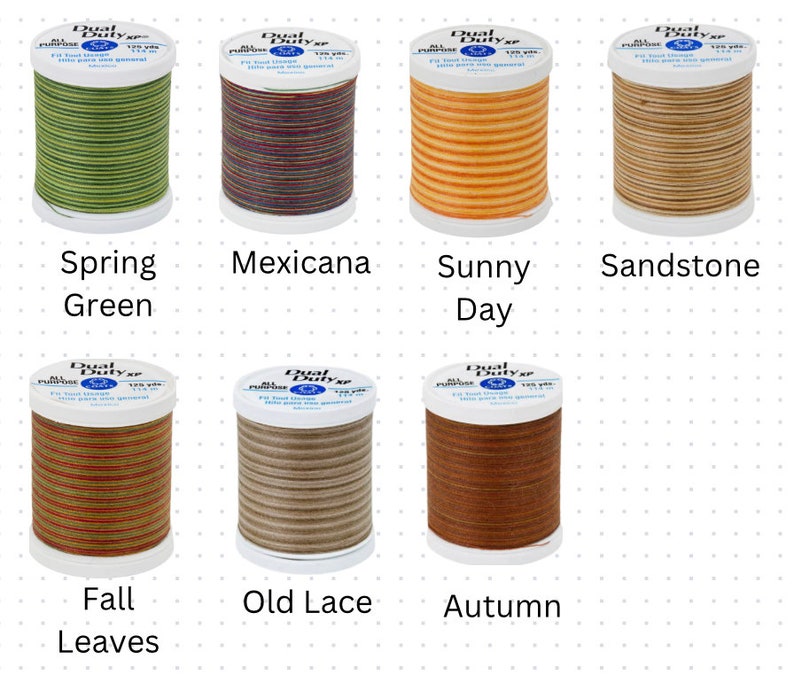 Variegated Coats & Clark Dual Duty XP All Purpose Polyester Thread 125 ...