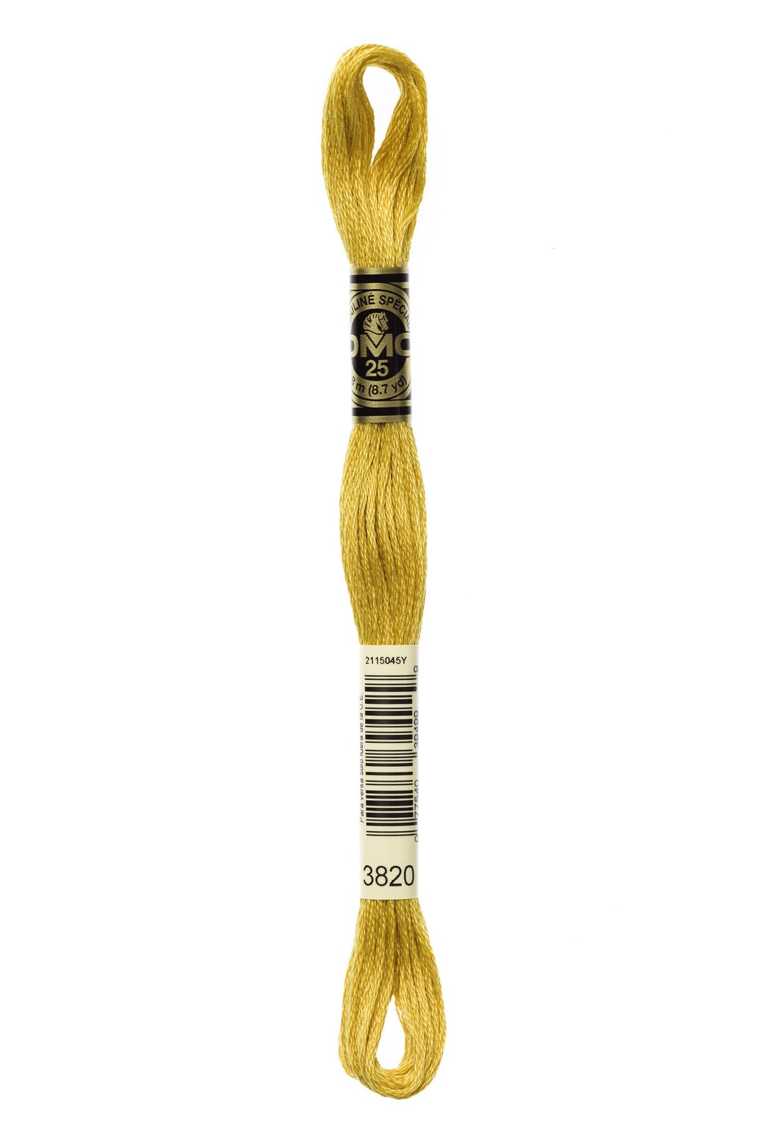 DMC 3820 - Dark Straw, 6 Strand Embroidery Floss 100% Cotton 8.7 Yards ...