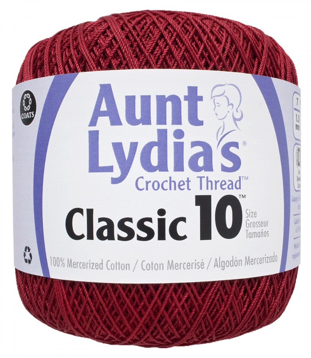 Victory Red - Aunt Lydia's Crochet Thread Classic 10, 350 Yds, Art 154C ...
