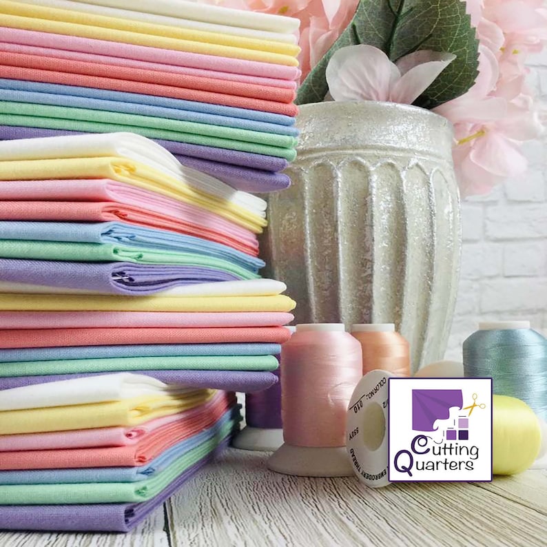 Pastels 7-piece Fat Quarter Bundle Solid Colors Riley Blake | Etsy