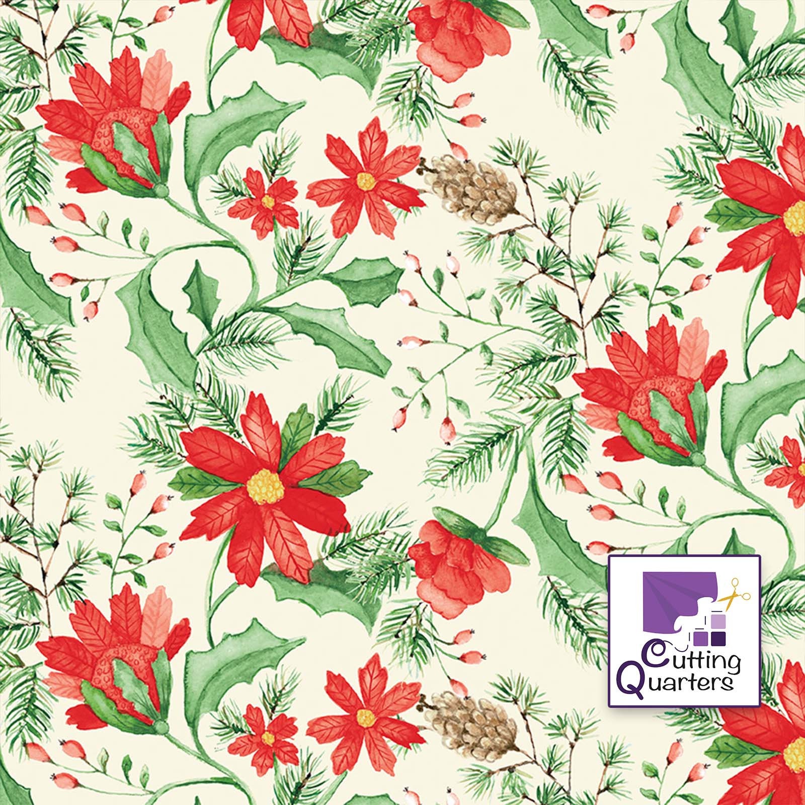 Adel in Winter - Main Cream by Sandy Gervais for Riley Blake Designs ...