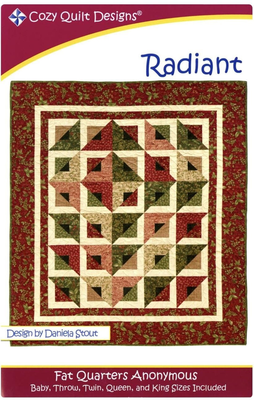 Radiant Quilt Pattern by Daniela Stout for Cozy Quilt Designs, CQD01031 ...