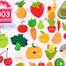 Fruits and Veggies Clipart Digital PNG Printable Party | Etsy