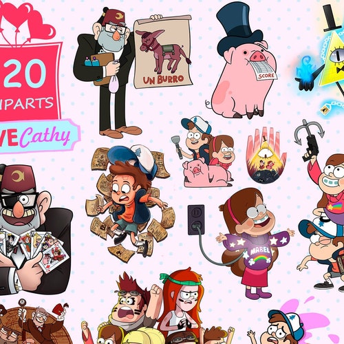 Gravity Falls Dipper Pines Mabel Pines Clipart Digital - Etsy
