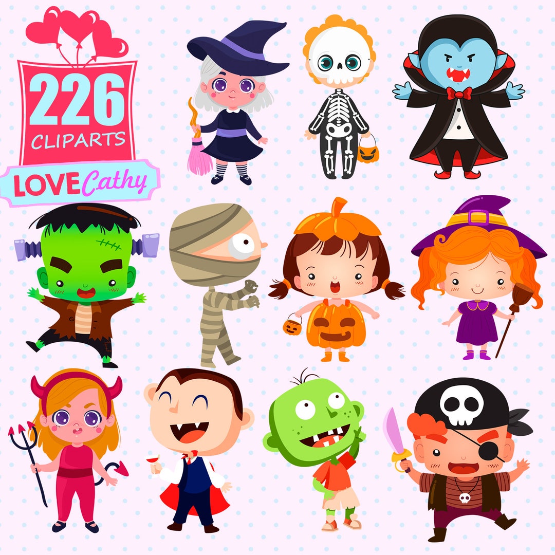 Halloween Clipart Digital, PNG, Printable, Party, Decoration, Instant ...