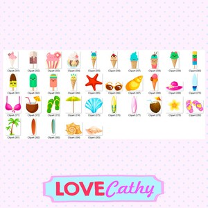 Summer, Ice Cream, Sea Animals, Fruits, Clipart Digital, PNG, Printable ...