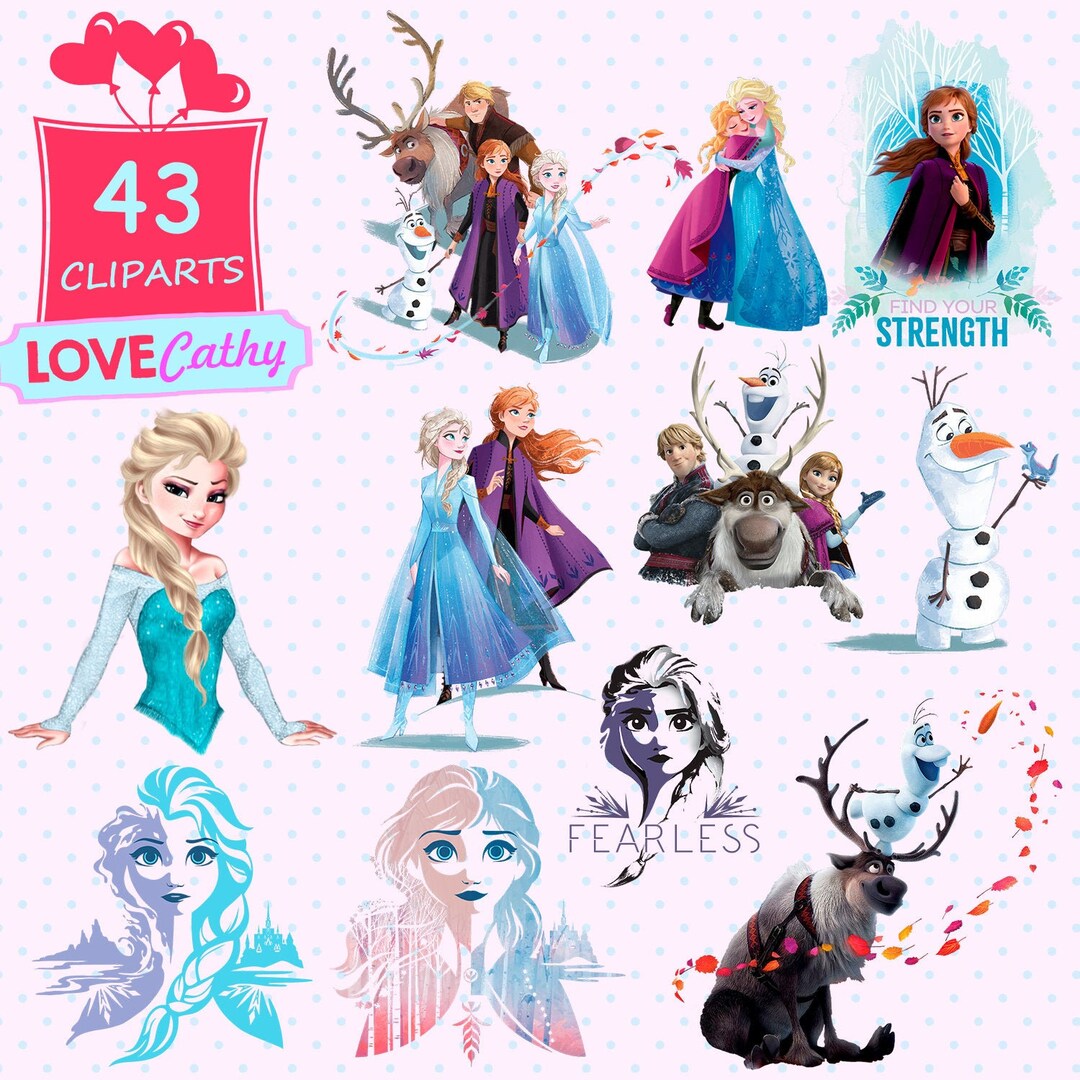 Frozen, Frozen Font Vector, Clipart Digital, PNG, Printable, Party ...