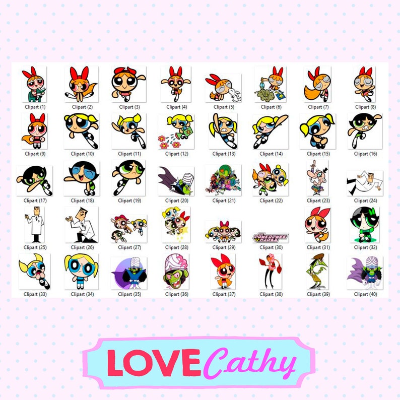 The Powerpuff Girls the Powerpuff Girls Font Vector PNG | Etsy