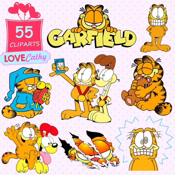 Garfield the Cat Garfield Font Vector Clipart Digital PNG | Etsy