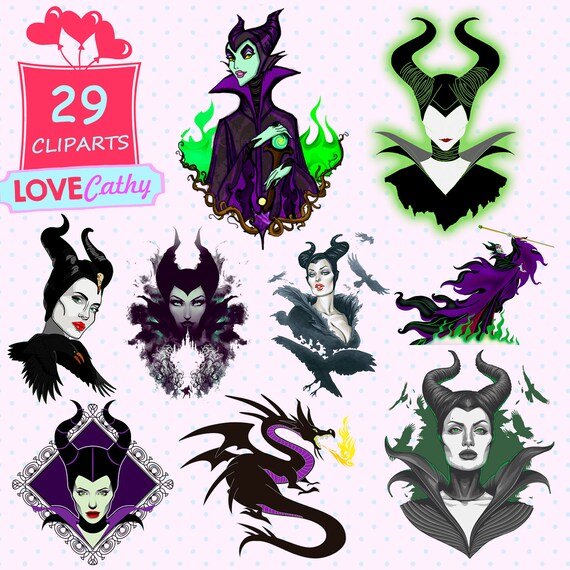 Maleficent Maleficent Font Vector Clipart Digital PNG | Etsy