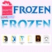Frozen, Frozen Font Vector, Clipart Digital, PNG, Printable, Party ...