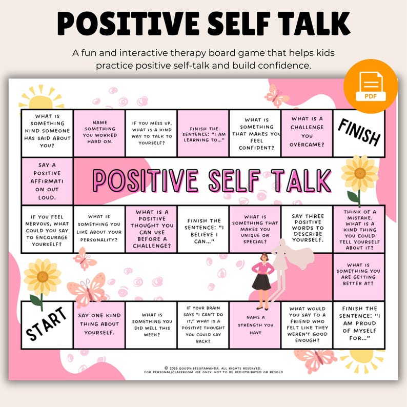 Self-esteem & Confidence Building Board Game for Kids | SEL Counseling ...