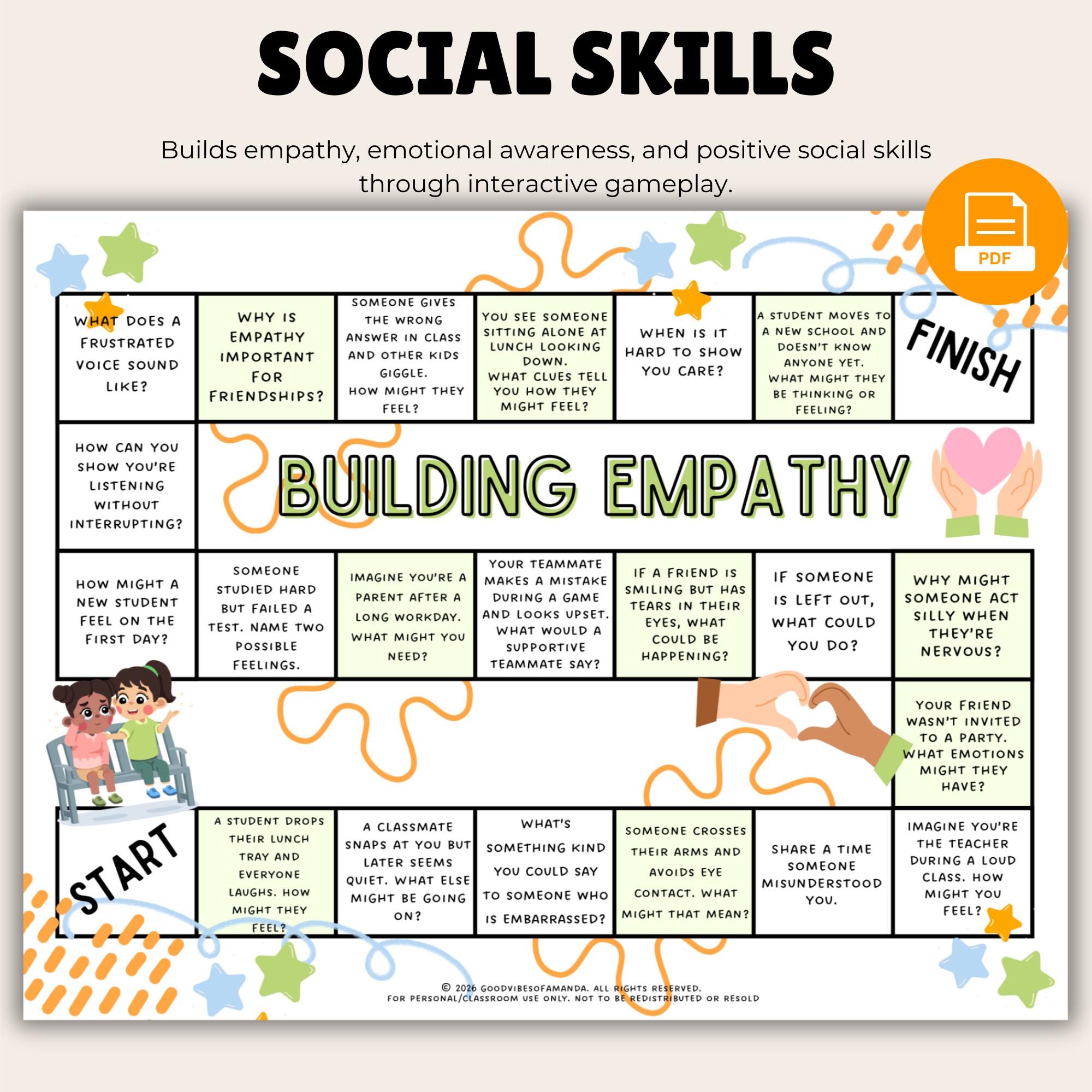 Empathy Board Game for Kids | Social Skills Game | Perspective Taking ...