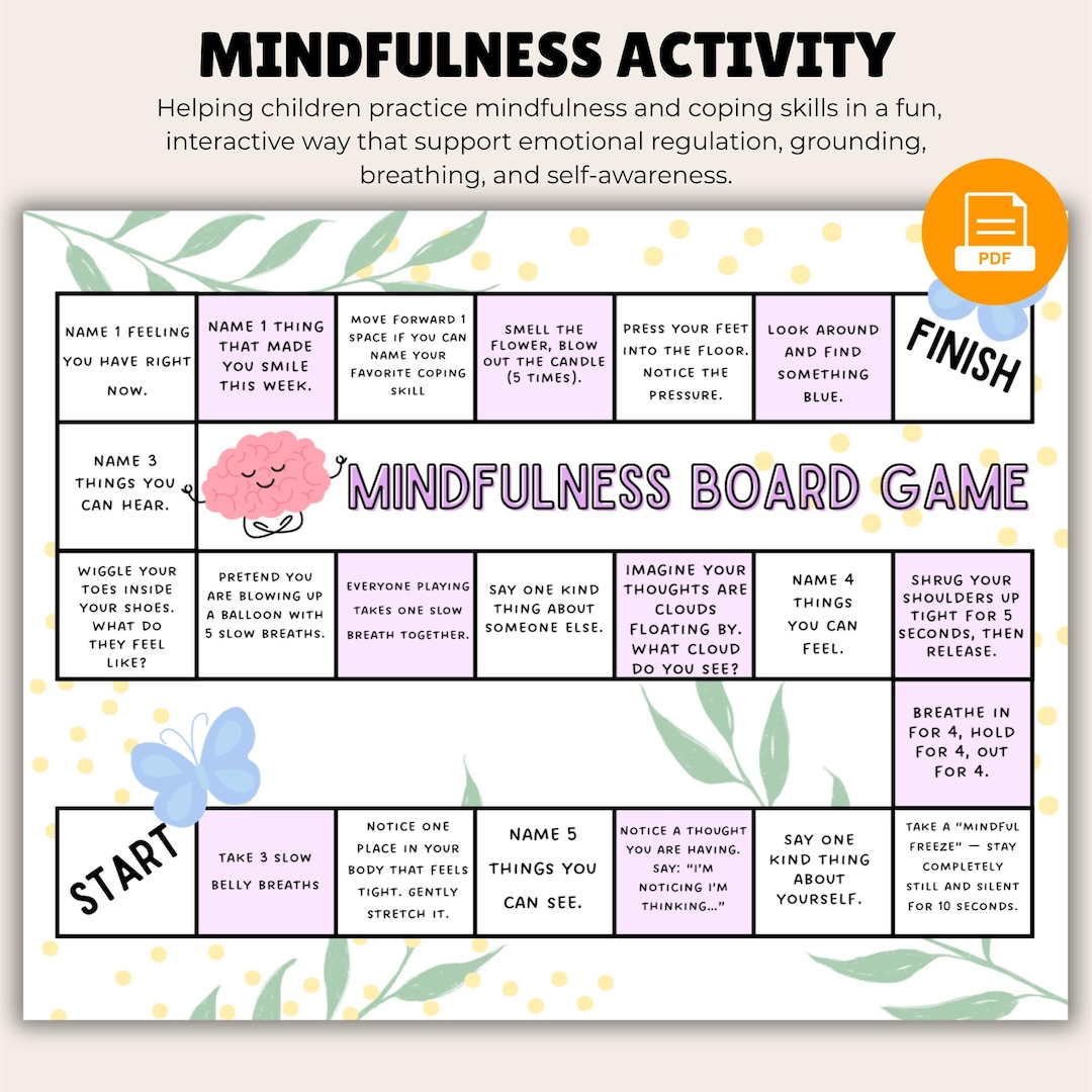 Therapy Board Games for Kids | Mindfulness Activity - Etsy