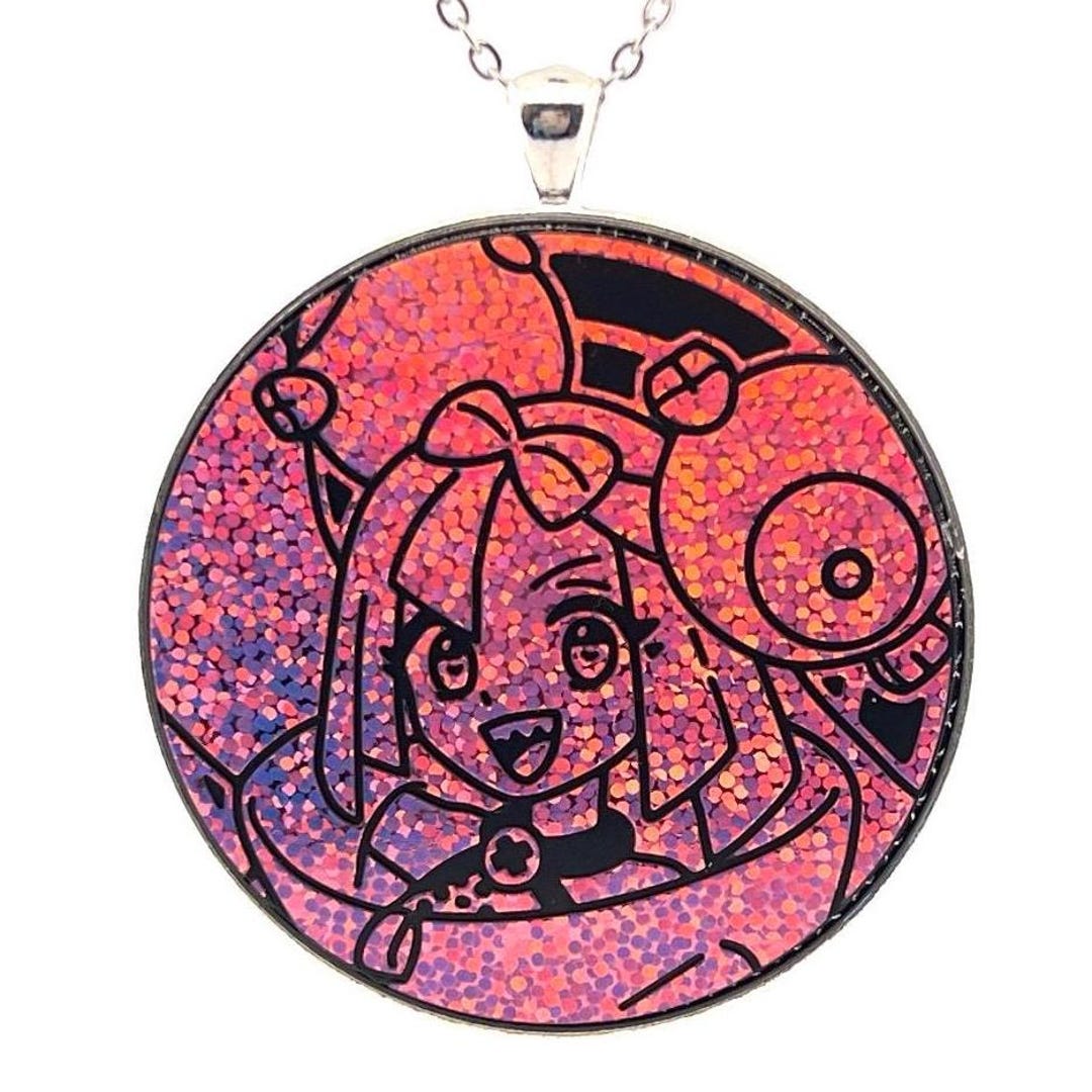 Pokémon Upcycled 50mm Medallion Iono Trainer Pink Glitter Holofoil ...