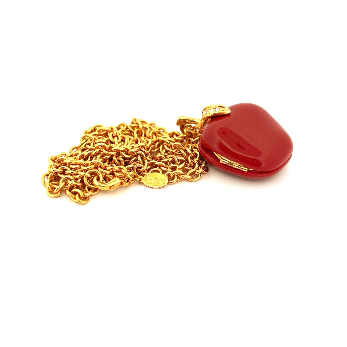 Vintage Talbots Big Apple Locket and Chain Necklace - Etsy