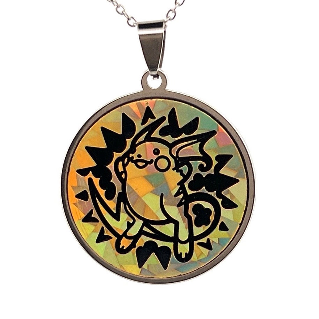 Pokémon Upcycled 30mm Pendant RARE 1998 Japanese Raichu Gold Vermillion ...