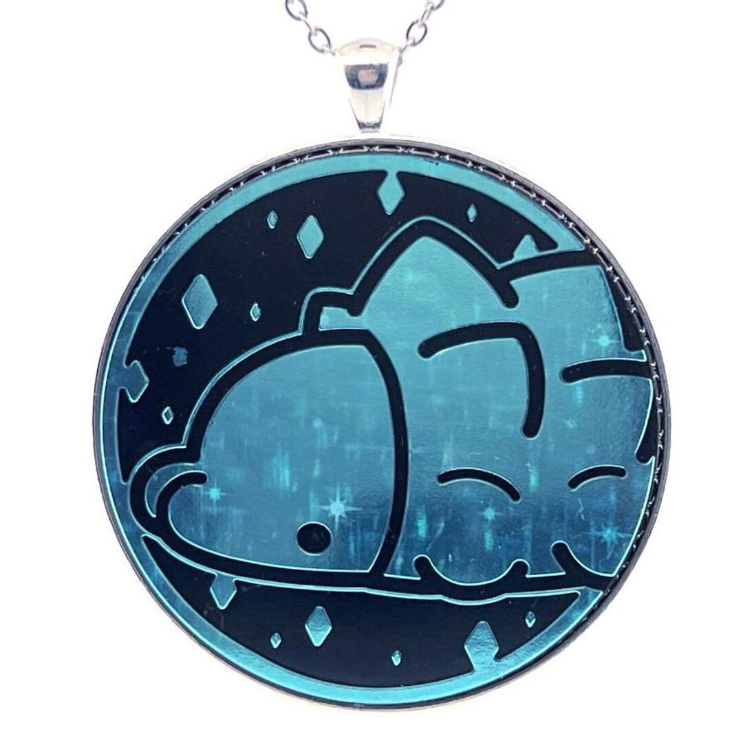 Snom Medallion Necklace : Upcycled Jumbo Pokémon Coin - Etsy