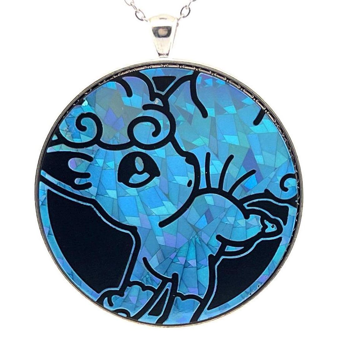 Pokémon Upcycled 50mm Medallion Vulpix Blue Cracked Ice Holofoil Jumbo ...