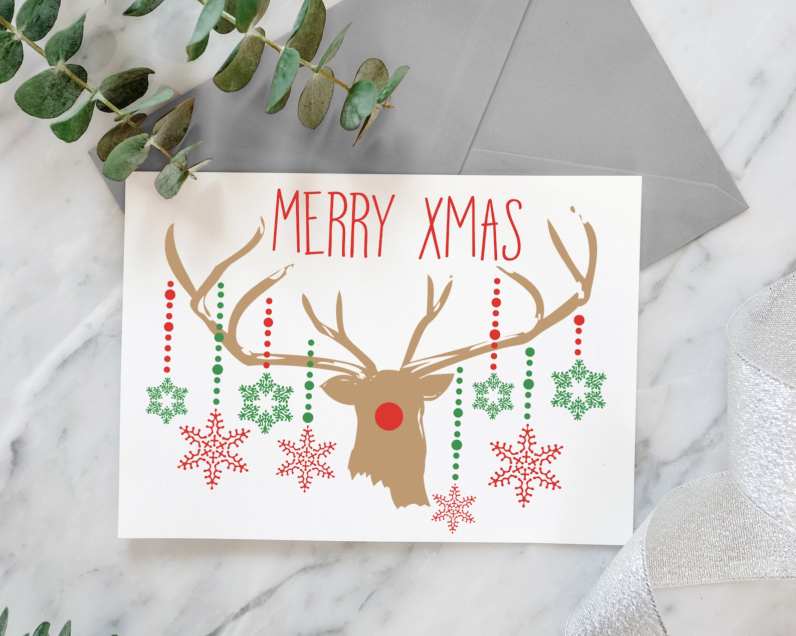 Printable Christmas Card Template Instant Download Editable - Etsy