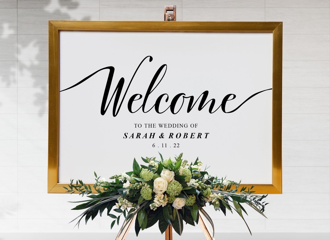 Editable Wedding Welcome Sign Template, Printable Wedding Welcome Sign ...