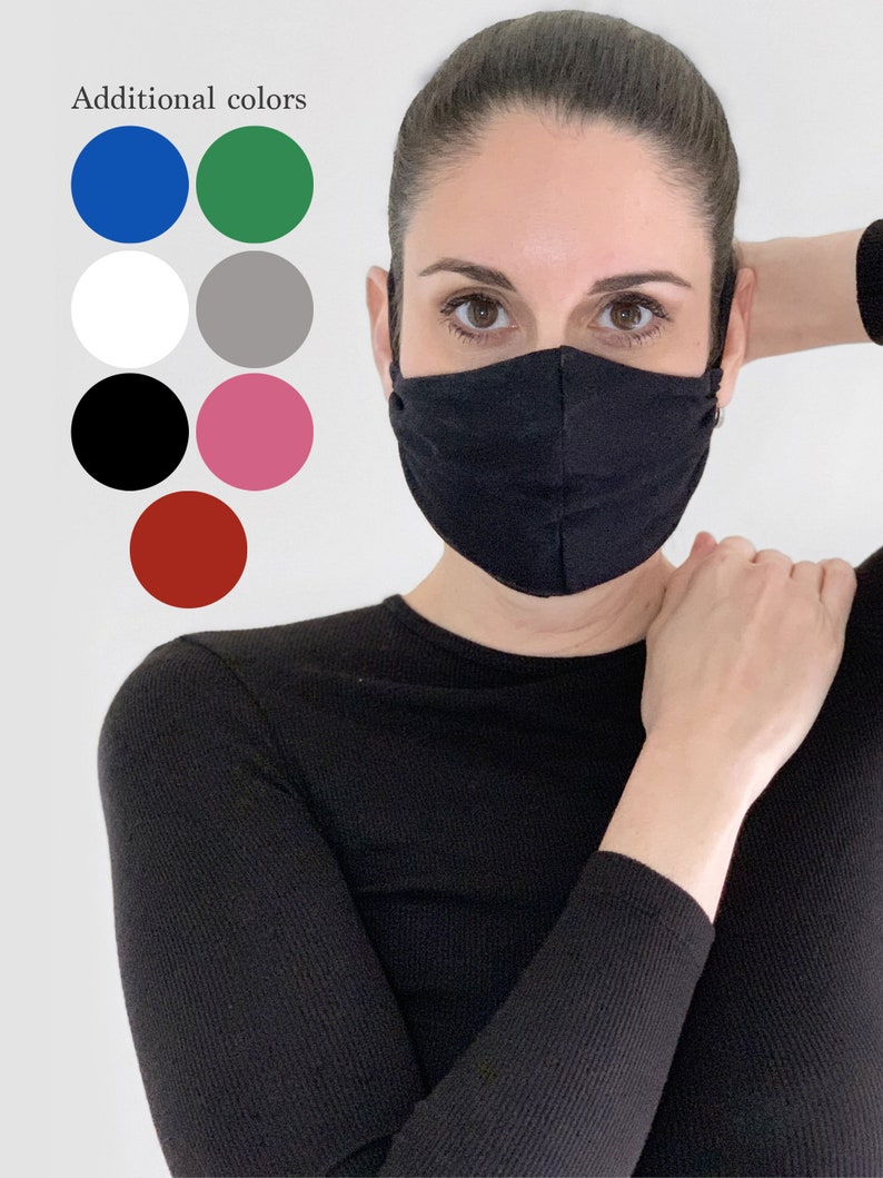 Tight fit face mask great fo double masking Cotton jersey | Etsy