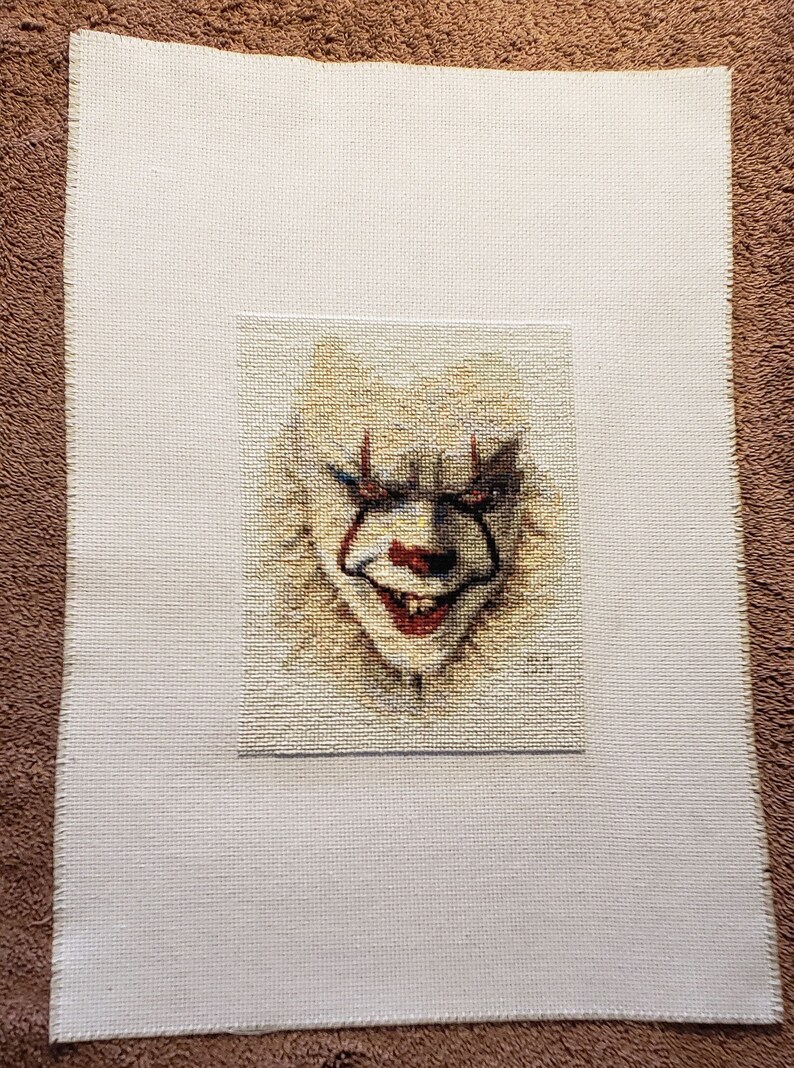 Pennywise the Clown - From the Movie IT, Hand-stitched Completed ...